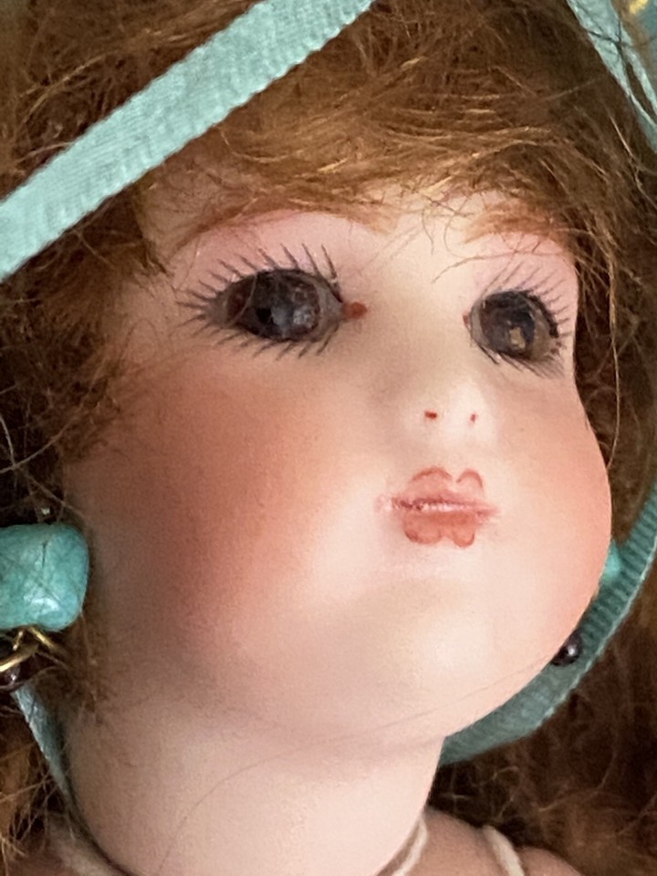 BRU All Bisque Mignonette Antique Doll Reproduction 5.5” Brown Eyes | eBay