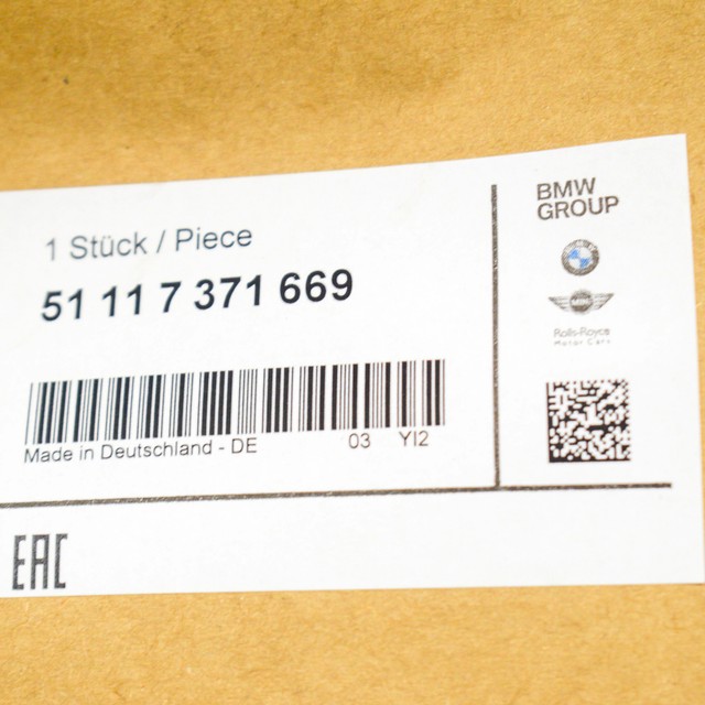 BMW 1 F20 Front Bumper Left Closed Fog Light Grille 51117371669 OEM for ...