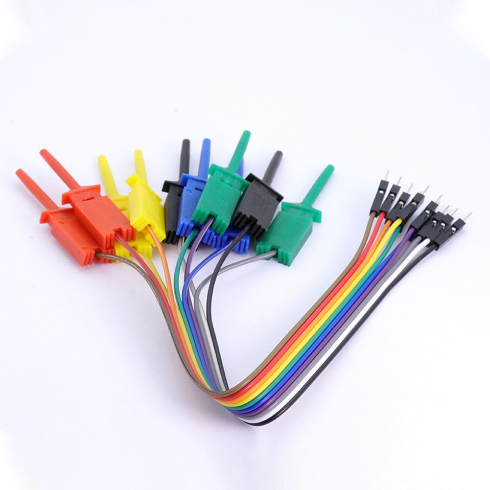 25cm 10Pin Clamp Kit Test Hook Clip Logic Analyzer Cable Clamp Gripper ...