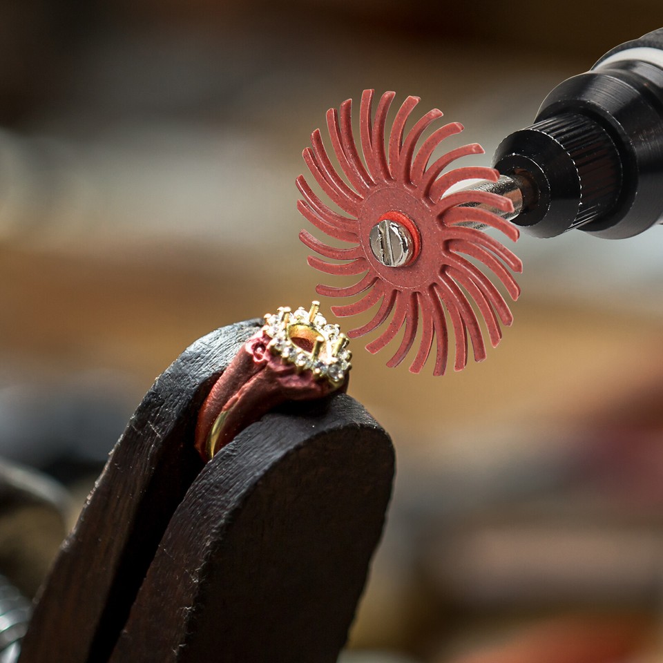 66Pc 1 Inch Bristle Disc With 2.35/3mm Mandrel Cleaning Abrasive For ...