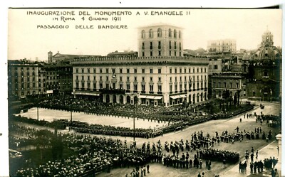 Italy Roma Inaguarazione del Monumento A. V. Emanuele 1911 real photo ...