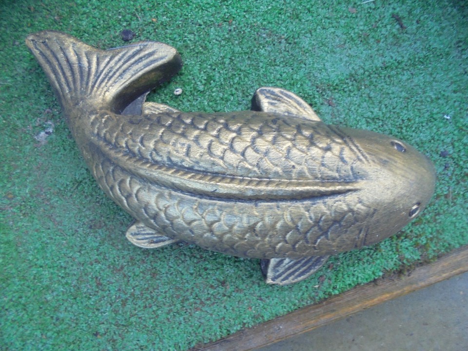 small carp concrete garden ornament | eBay UK