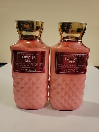 2( Two) " FOREVER RED" Bath Body Works Daily Nourishing Body Lotions, 8 ...