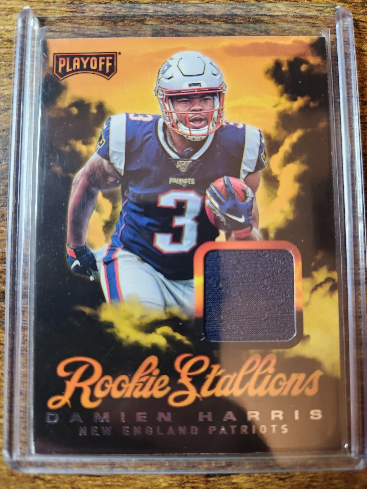 2019 Playoff Damien Harris Rookie Stallions Jersey Relic RC #RS-14 NE ...