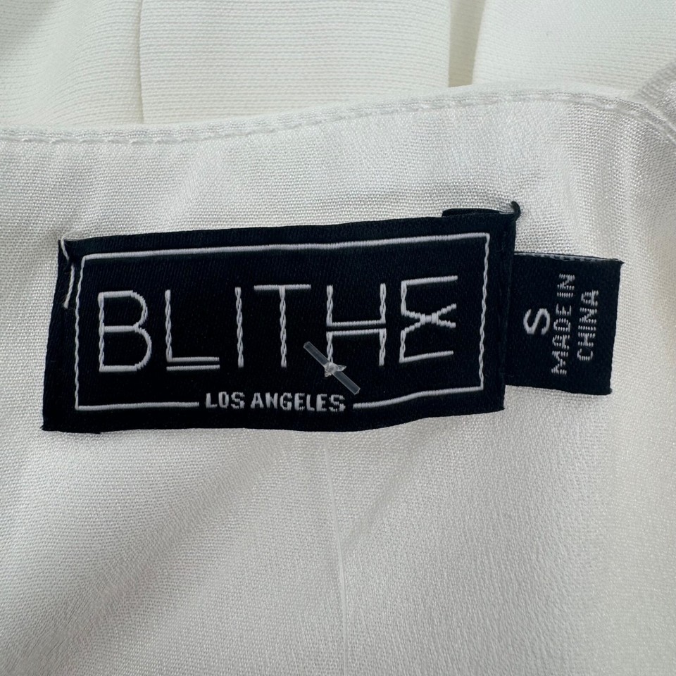 Blithe LA Romper Women Small NEW White Long Sleeve Rhinestone Wedding ...