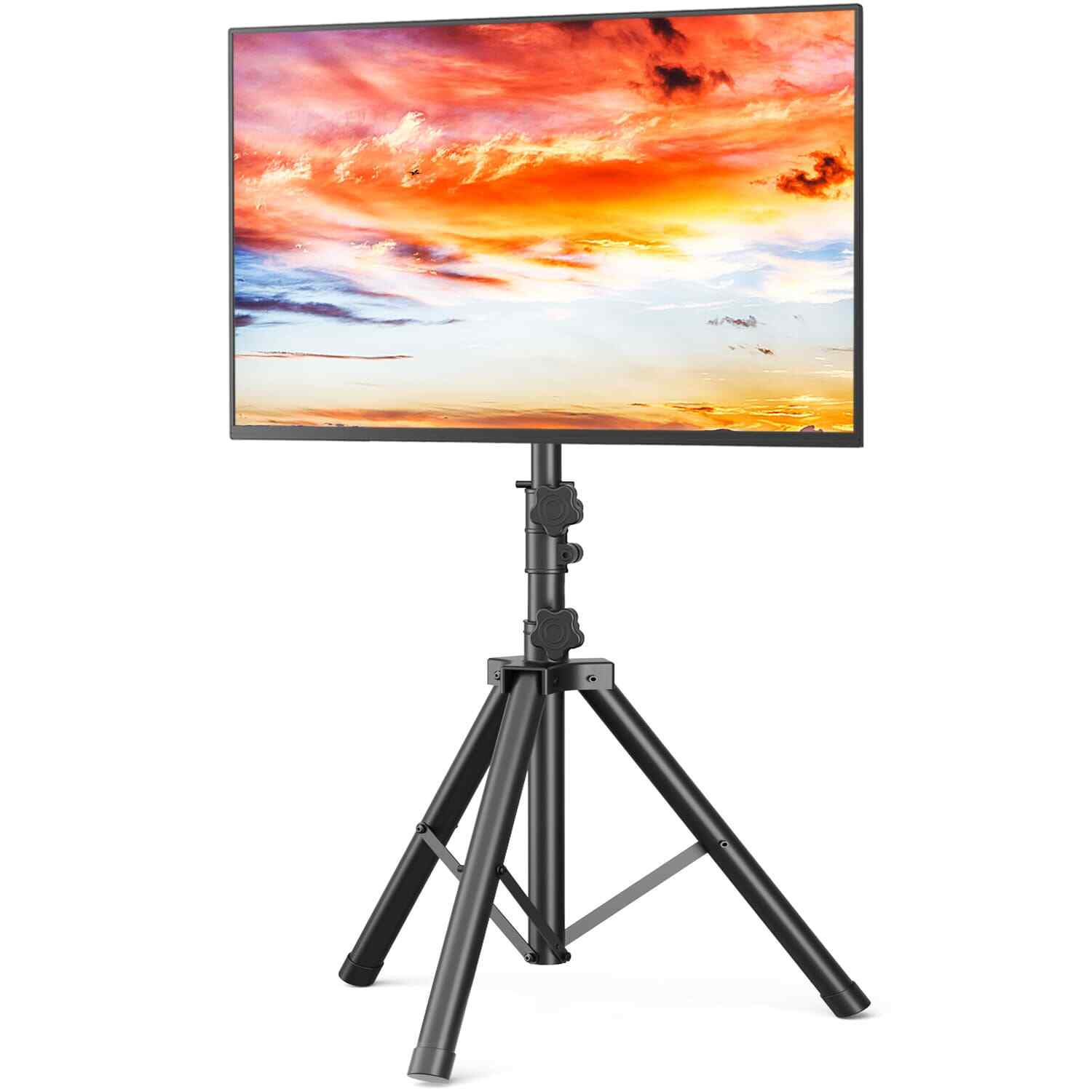 Modern Portable Tripod TV Stand with Swivel & Tilt Mount for 32-75 inch ...