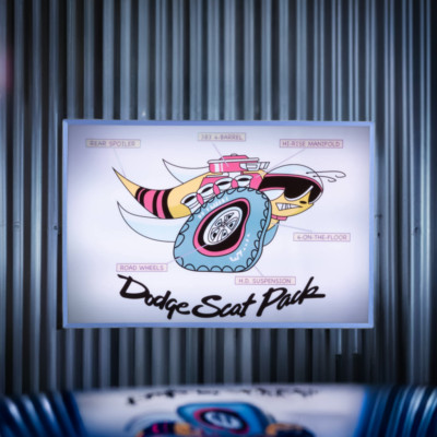 Large LIGHTED Dodge Scat Pack Sign Scat Pack Dart Demon Challenger ...