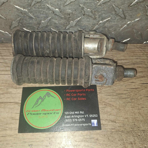 1973 Suzuki TS 250 OEM Rear Foot Pegs (one has a damaged mount) | eBay