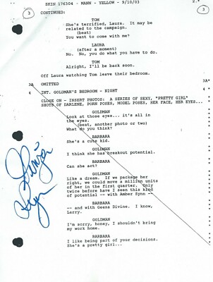 GINGER LYNN: Skin TV SHOW - Personal Side Script Autographed | eBay