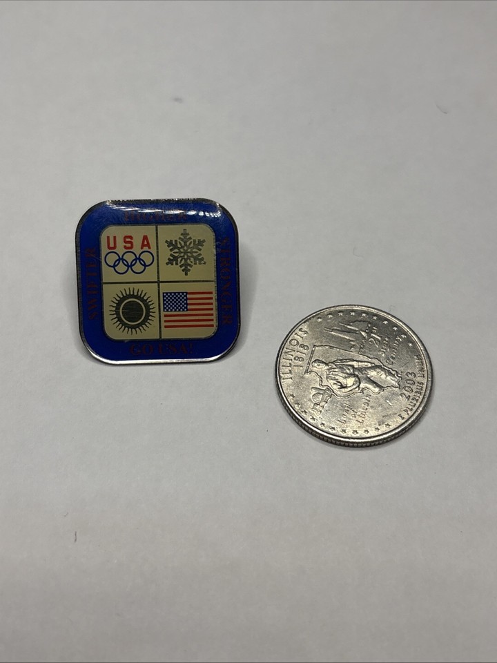 Lapel Pin - Swifter Higher Stronger, United States Olympic Team Sku 45 ...