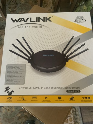Wavlink AC3000 MU-MIMO Tri-Band Touchlink Gigabit Router Quantum T8 ...