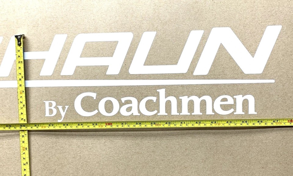 By Coachmen Leprechaun Decal Name / Logo White class c motorhome rv ...