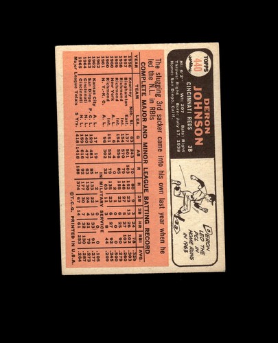 1966 Topps 440 Deron Johnson VG-EX #D1,403411 | eBay