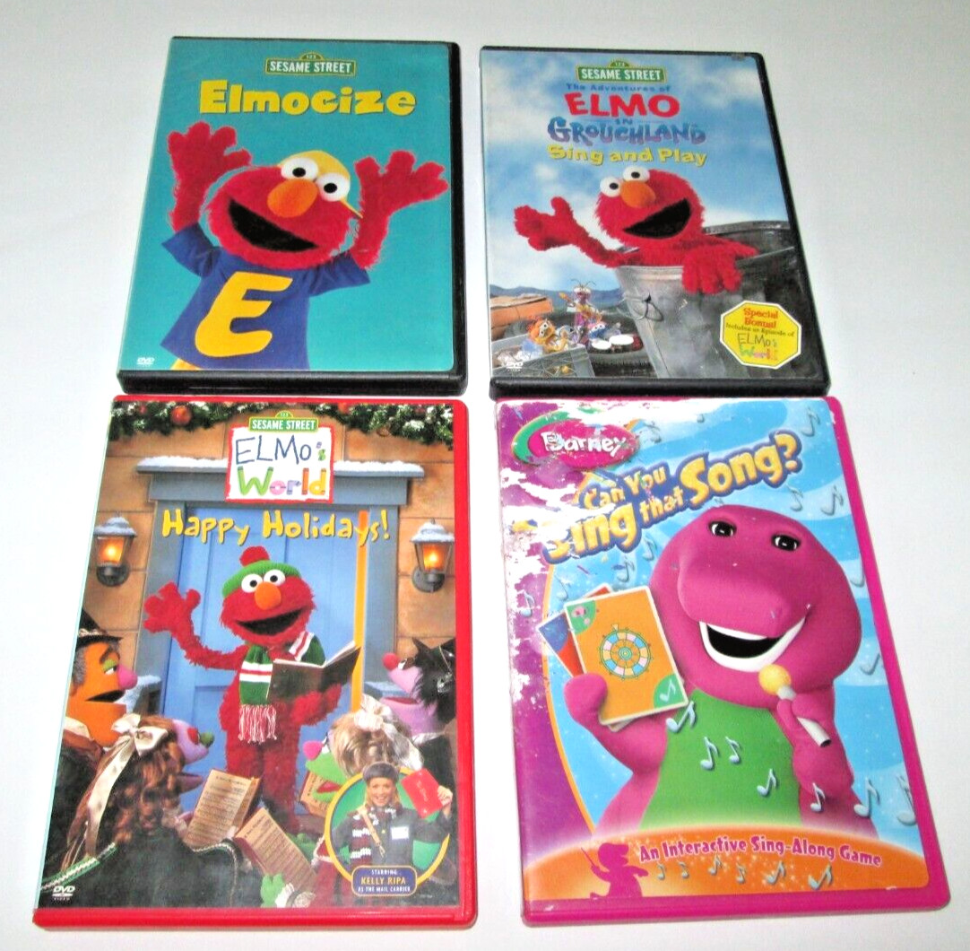 Lot of 4 DVD Elmo Holidays Elmocize Barney | Grelly USA