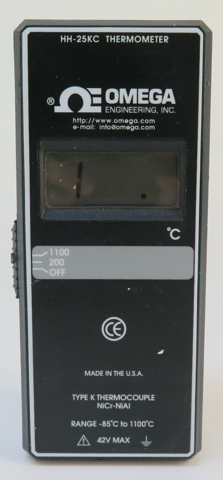 OMEGA Hh-25kc Thermometer Type K Max 42v -85c to 1100c for sale online ...