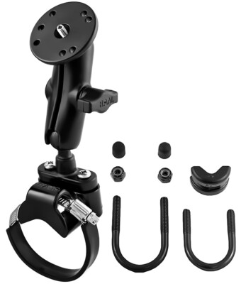RAM Motorcycle ATV UTV Handlebar Rail Mount with 1/4"-20 Plate for ...