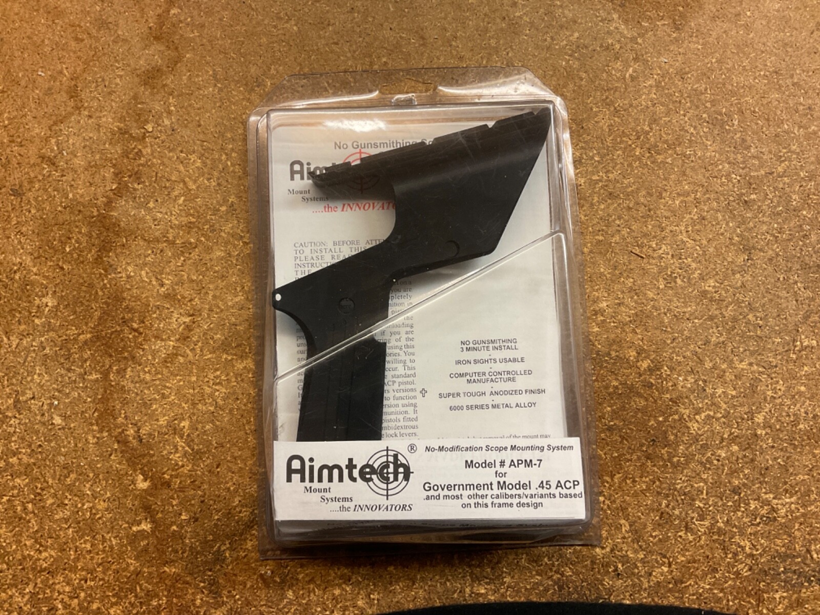 Aimtech APM-7 Colt 1911 style pistol scope mount Weaver base ...
