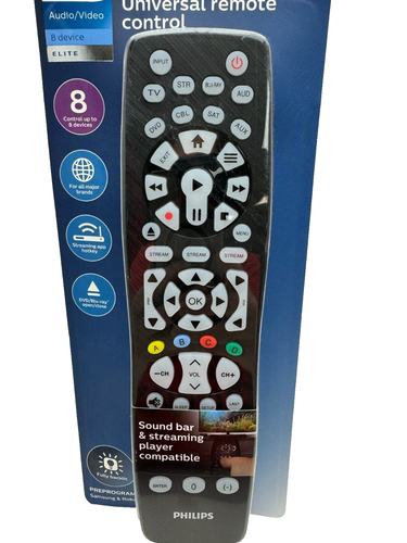 Philips 8 Device elite Plus Backlit Universal Remote Control TV ...