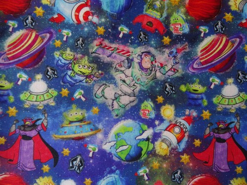 Toy Story Light Buzzyear Aliens Cotton Fabric 59 inch width flat ...