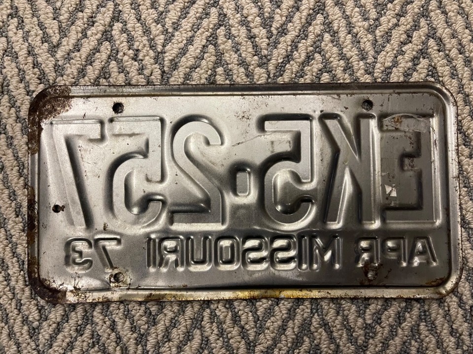 Missouri MO License Plate Historic Tag Vintage 1973 73 EK5 257 | eBay