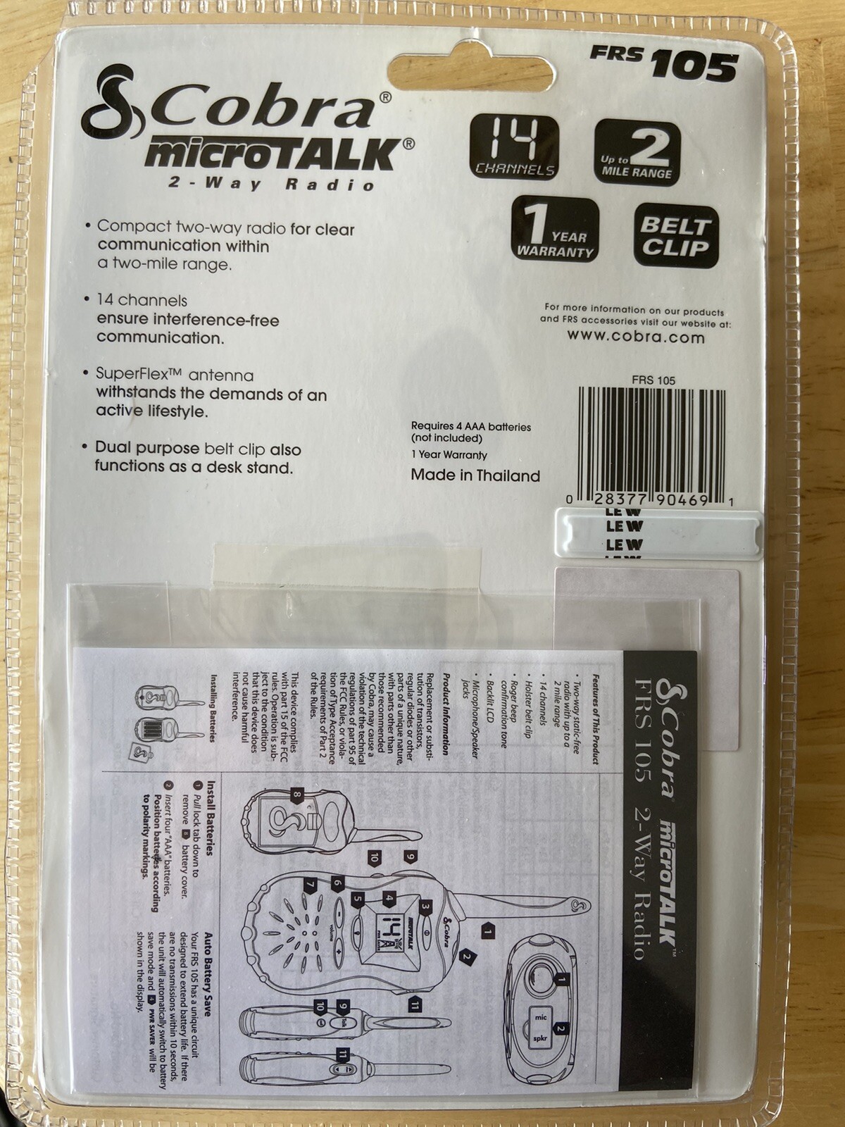 Cobra microTALK FRS 105 Two Way Radio for sale online | eBay