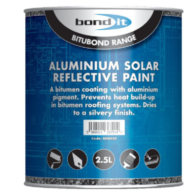 BOND IT ALUMINIUM SOLAR REFLECTIVE PAINT - Various Sizes Available ...