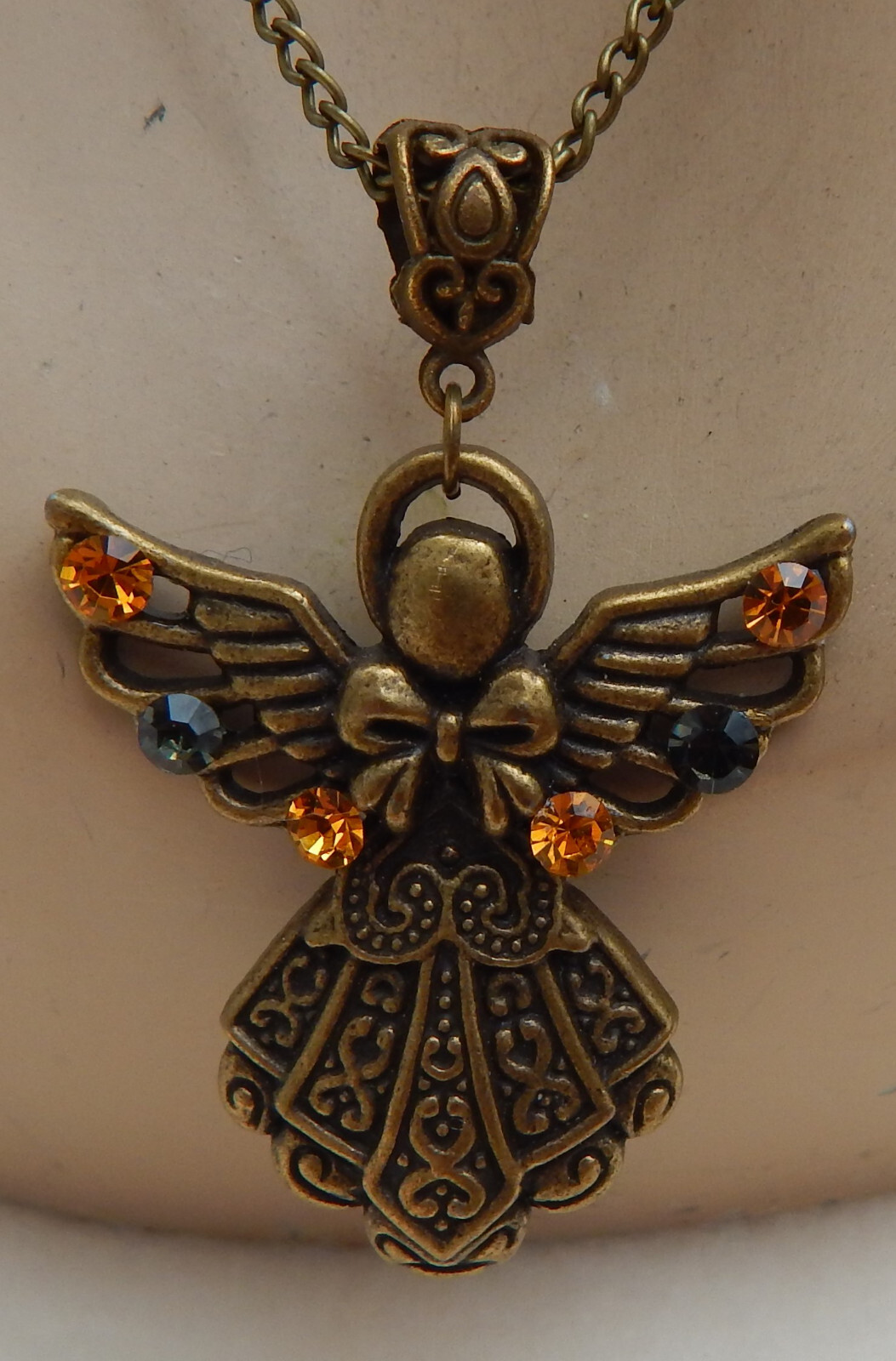 Necklace Angel Pendant Gold Chain Jewelry Fashion Women Guardian Angel ...