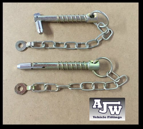 2 X Sword Pin and Chain 12.5mm x 88mm (Trailer Parts Cotter Linch Pin ...
