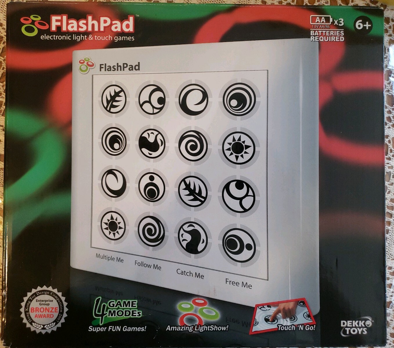 FlashPad Electronic Light Game & 4 Game Modes Touch N Go Dekko Toys | eBay