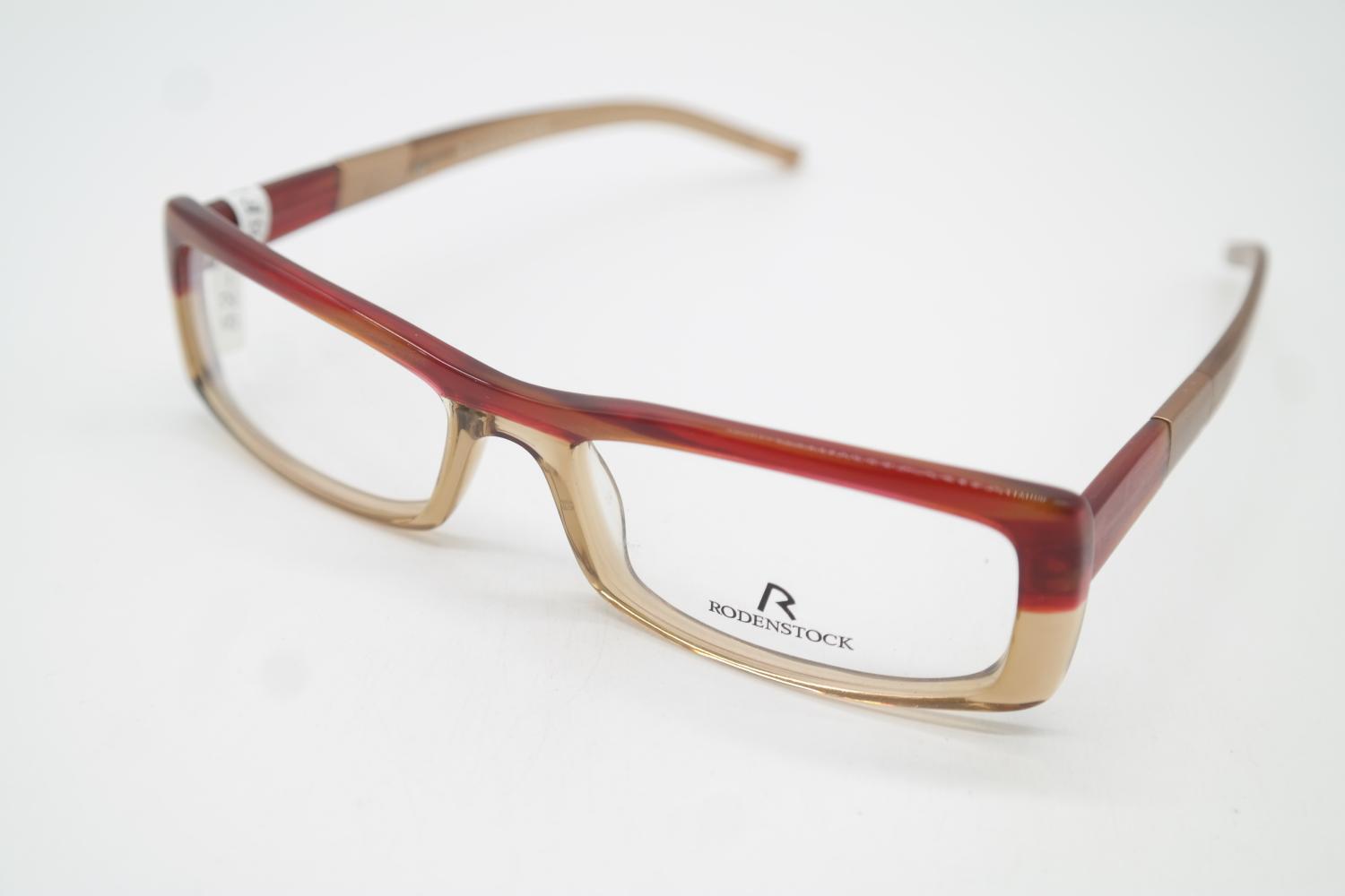 Vintage Glasses Rodenstock R 5188 Red Brown Braun Gold Angular Frames ...