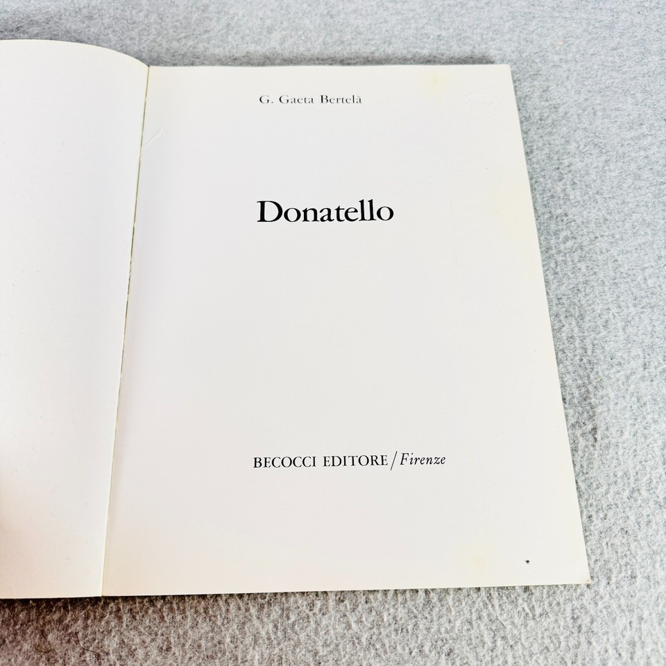 DONATELLO by G Gaeta Bertela An Art Guide Illustrated Book Vintage | eBay