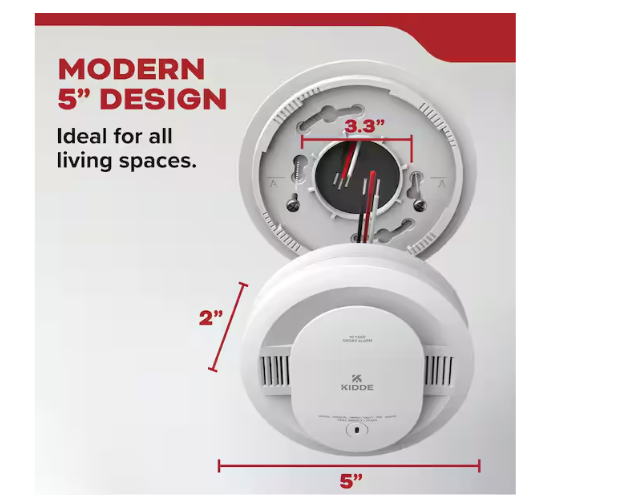 Kidde 20SAR Hardwired + AA Interconnected Smoke Detector w ...