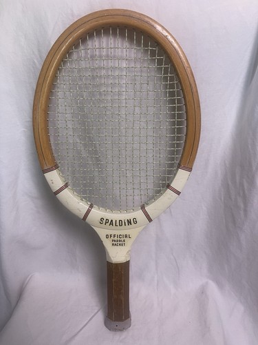 Vintage Spalding Wooden Racketball Official Racket Paddle Made in Japan ...