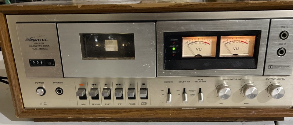 Vintage SANSUI SC-3000 Stereo Cassette Tape Deck Player Rare (works) | eBay