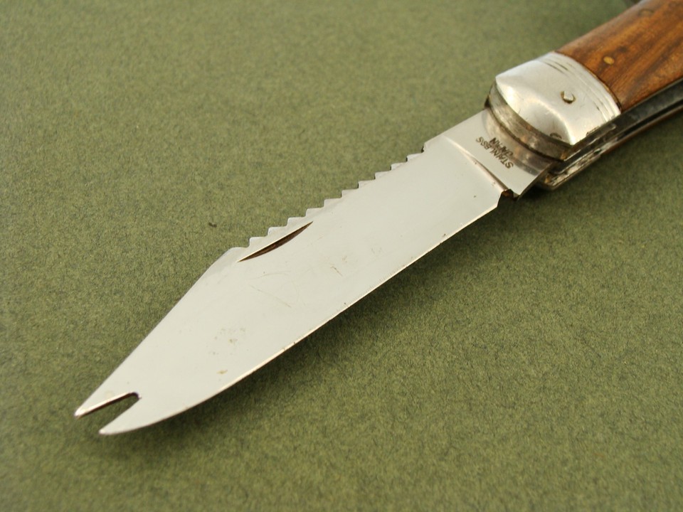 BIG VINTAGE JAPAN SPORTSMAN SCOUT CAMPING FISHING POCKET KNIFE MUTI ...