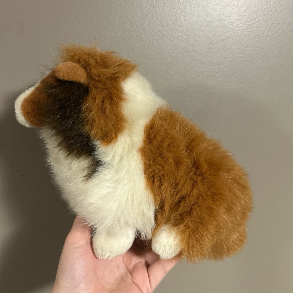 Vintage Gund Lassie Plush Brown White Collie Puppy Dog Stuffed Animal ...