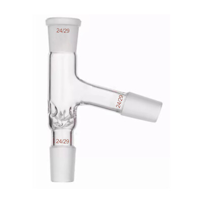 24/29 Three Way Adapter 75 Bend Glass Distillation Head With Vigreux 3 ...