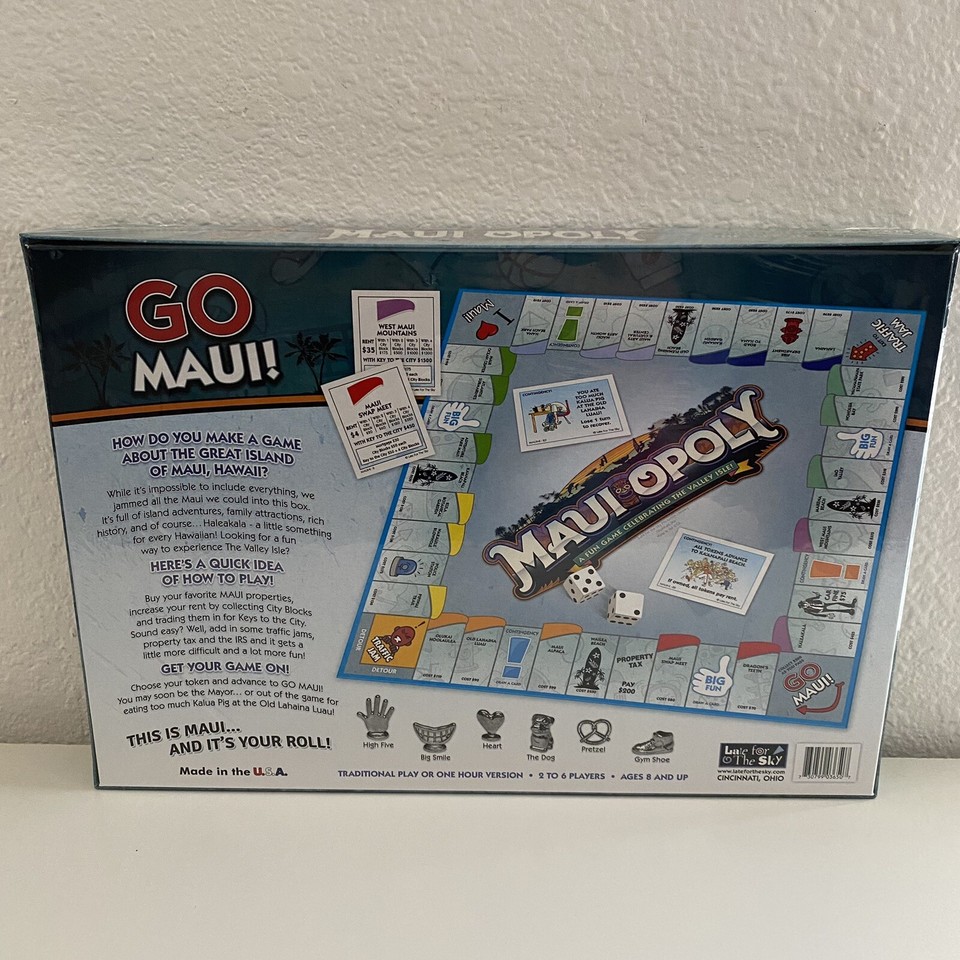 Maui Opoly Hawaii Monopoly Board Game Limited Edition - New Sealed ...