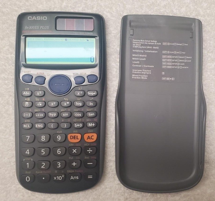 Casio fx-300ES PLUS Solar Scientific Calculator W/ Cover fx300es Plus ...
