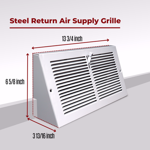 Steel Triangular Baseboard Return Air Supply Grille with Damper | Air ...
