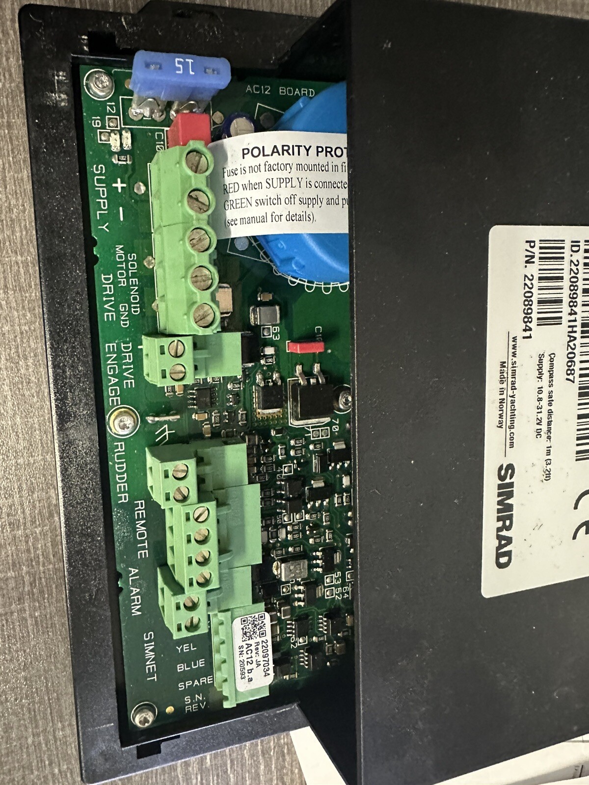 Simrad AC12 Autopilot Computer Part Number 22089841 for sale online | eBay