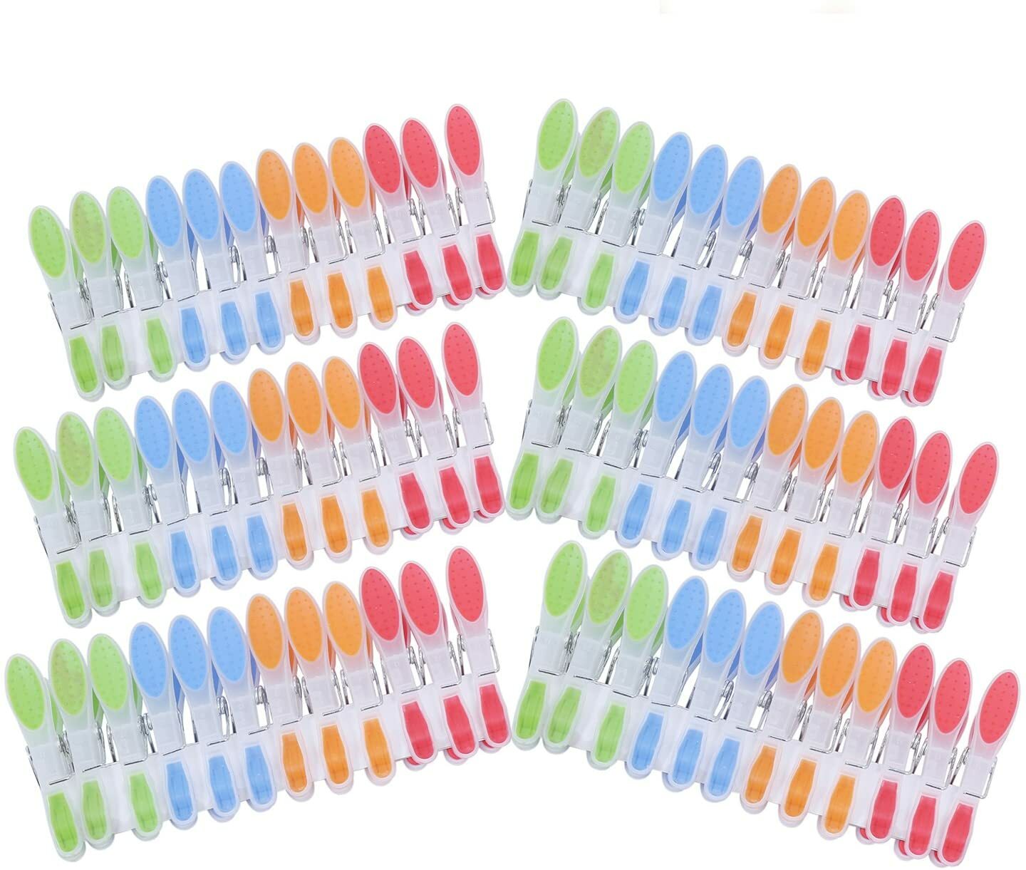 80 pcs Clothes Drying Strong Clips Laundry Home Pegs Windproof Clothes ...