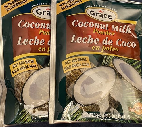 Lot Of 2 Grace Coconut Milk Powder Leche De Coco En Polvo 1.76 Oz Each ...