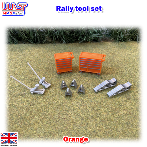 Slot Car Trackside Scenery Rally Service Tool Set Orange 1:32 Scale ...
