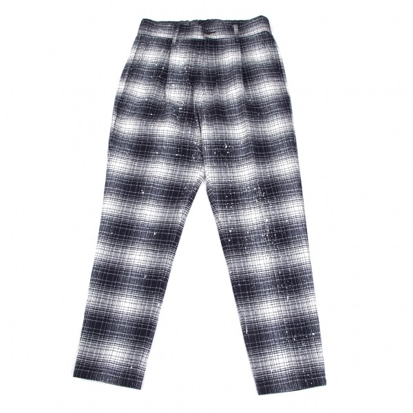 ACANTHUS Painted Design Checker Pants Size L(K-128730) - Gem