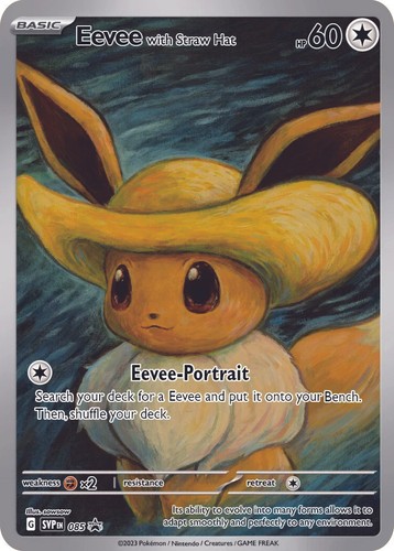 Eevee with Straw Hat Pokemon x Van Gogh Black Star Promo ACG Art Card ...