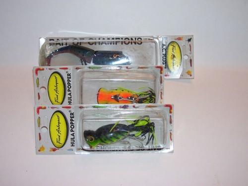 NEW NIP Fred Arbogast Hula Popper Ac Plug Fishing Lures | eBay