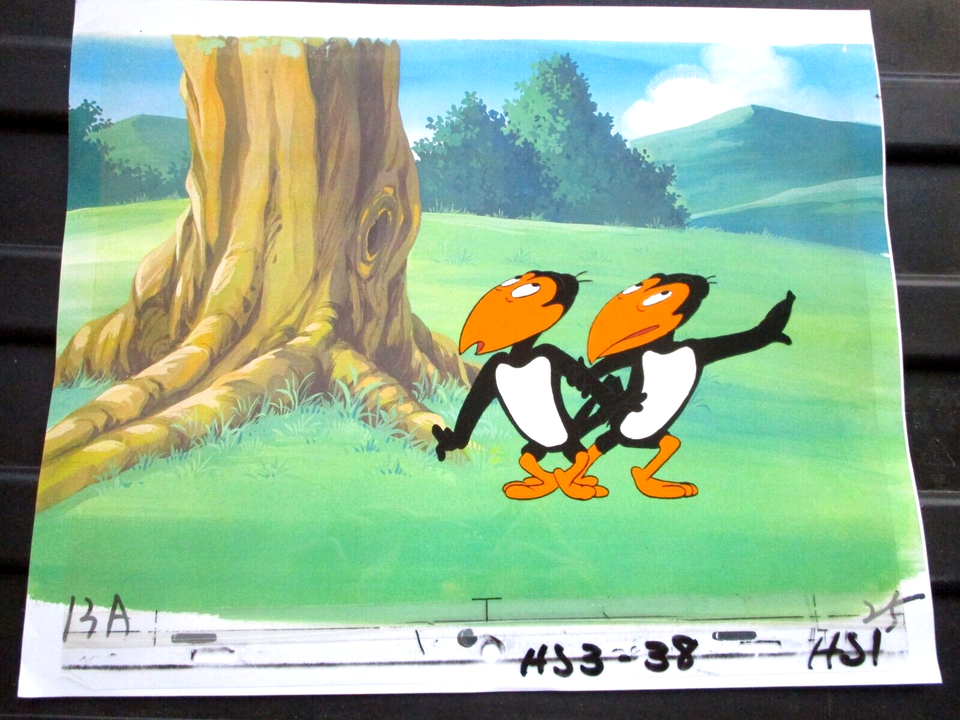 HECKLE and JECKLE 1979 FIlmation ORIGINAL ANIMATION PRODUCTION CEL bird ...