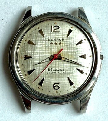 VINTAGE BENRUS 3 STAR 25J ETA 2451 AUTOMATIC WRISTWATCH IN STAINLESS 4 ...