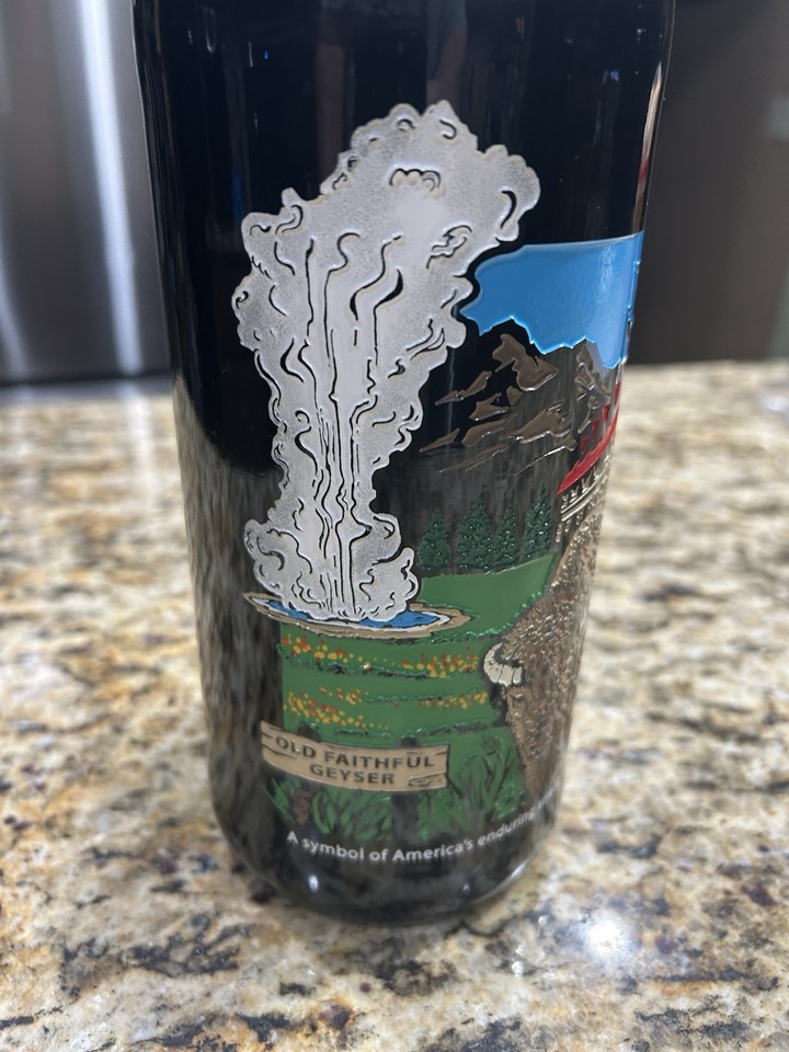 Woodbridge by Robert Mondavi , Etched Wine Bottle Old Faithful & Bison 2017 | eBay